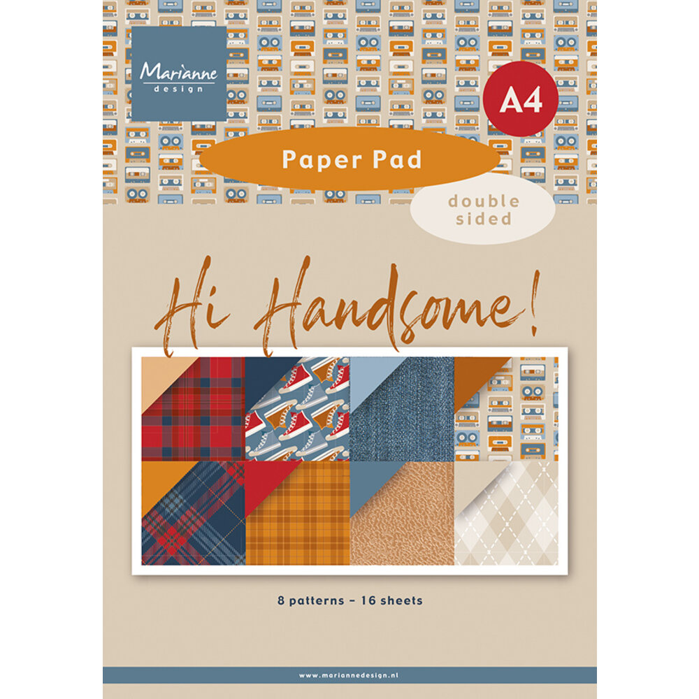 Hi Handsome! A4 Paper Pad (PK9208) - Craftlines B.V.