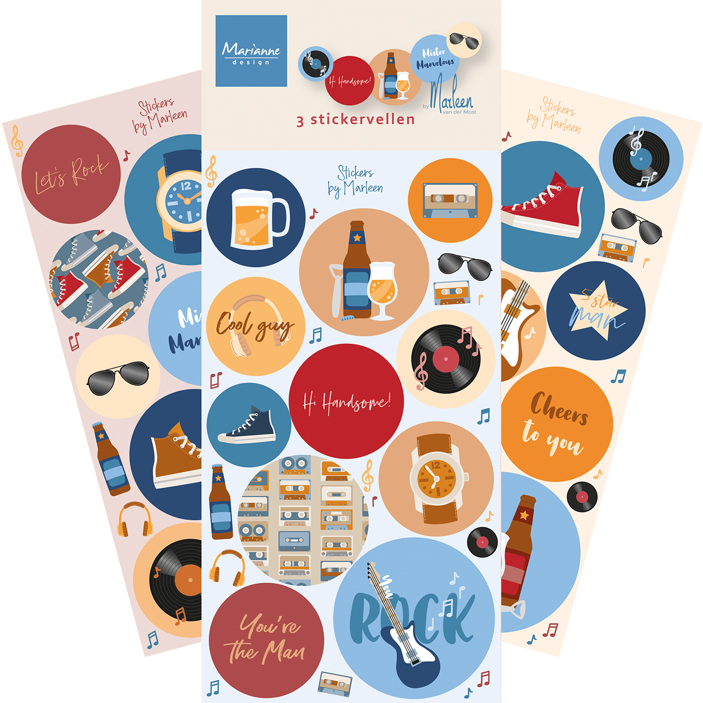 Stickers by Marleen Hi Handsome! (CA3205) - Craftlines B.V.