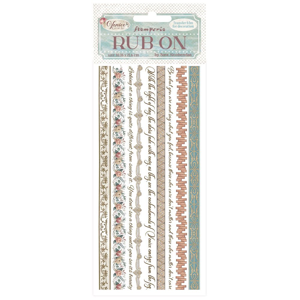 Venice City of Art Rub-On 4x8,5 Inch Stripes (DFLRB171) - Craftlines B.V.