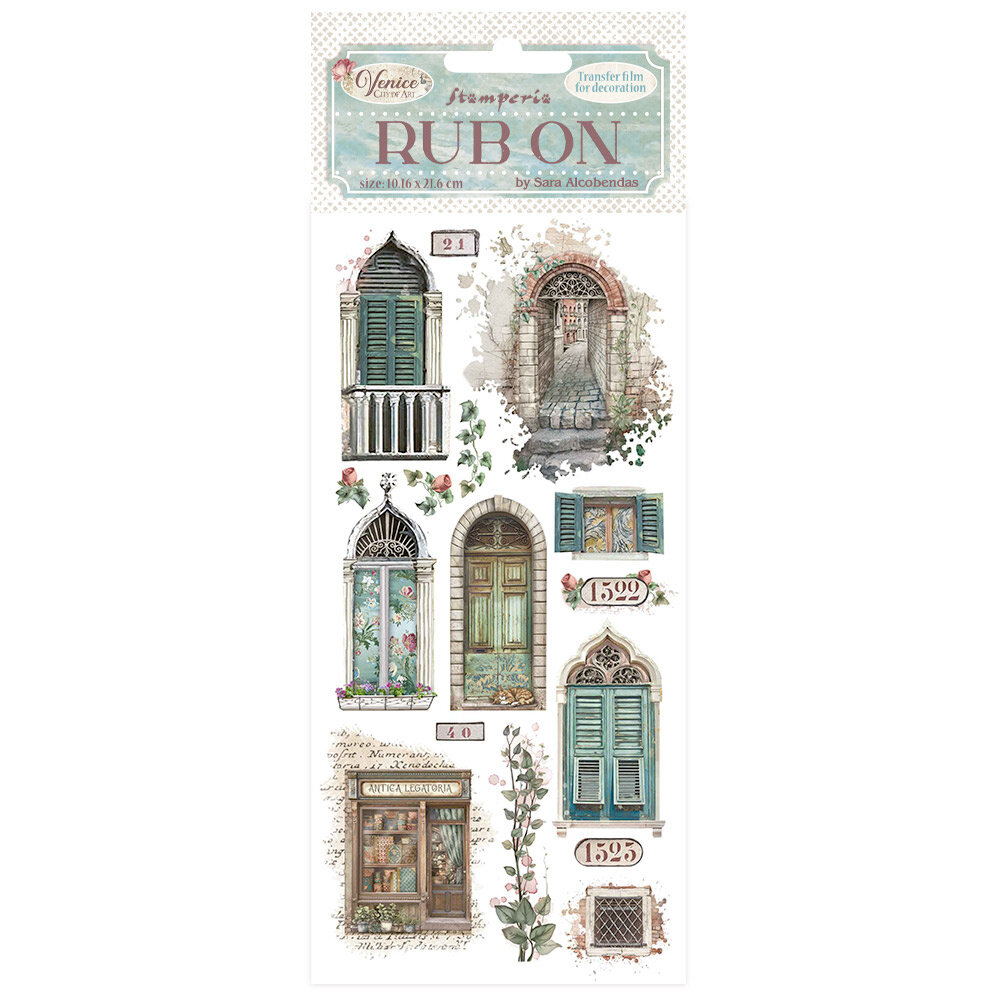 Venice City of Art Rub-On 4x8,5 Inch Doors and Windows (DFLRB169 ...