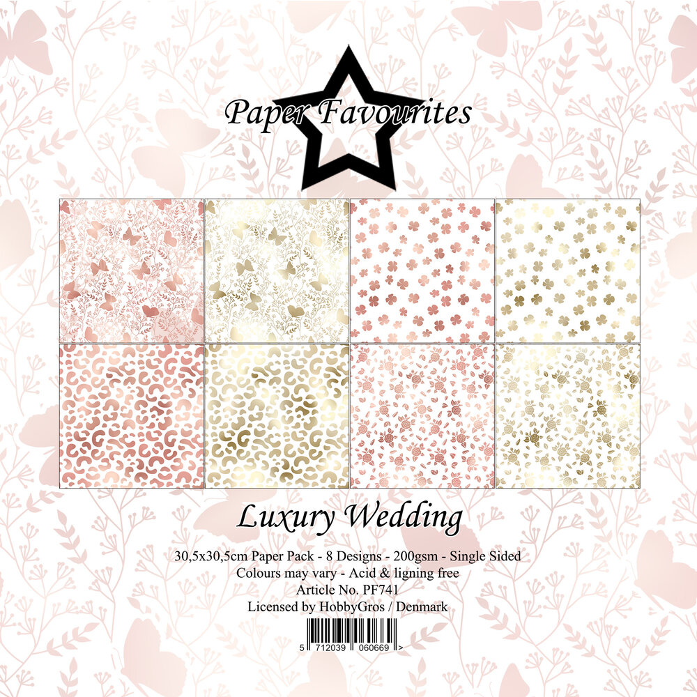 Luxury Wedding 12x12 Inch Paper Pad (PF741) - Craftlines B.V.