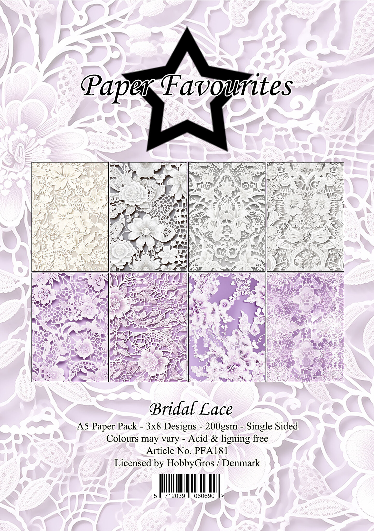 Bridal Lace A5 Paper Pad (PFA181) - Craftlines B.V.