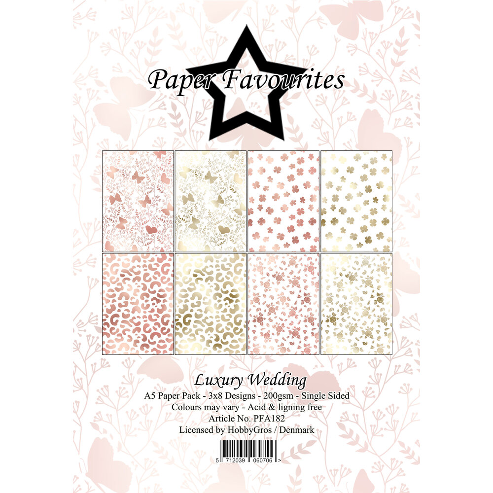 Luxury Wedding A5 Paper Pad (PFA182) - Craftlines B.V.