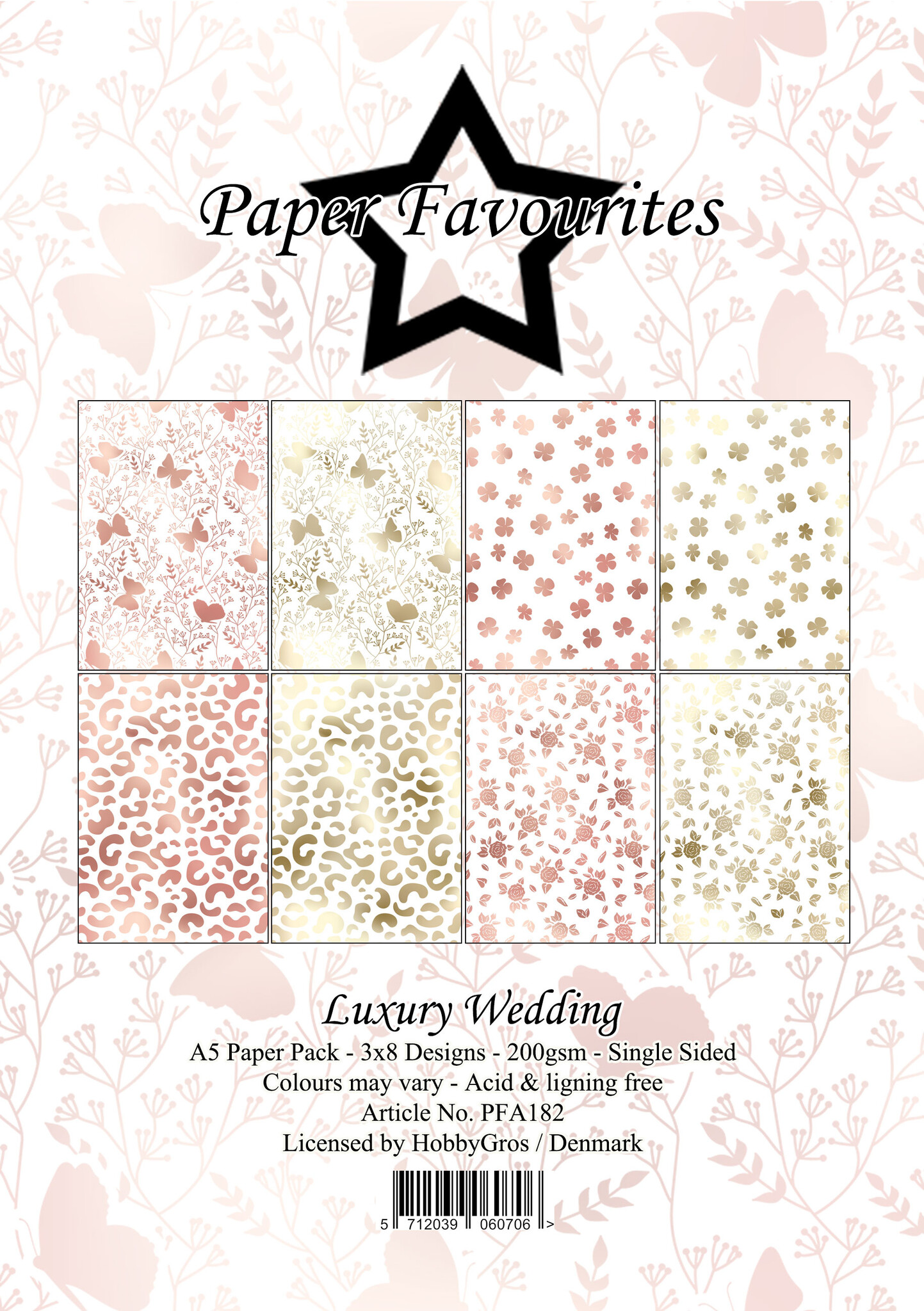 Luxury Wedding A5 Paper Pad (PFA182) - Craftlines B.V.