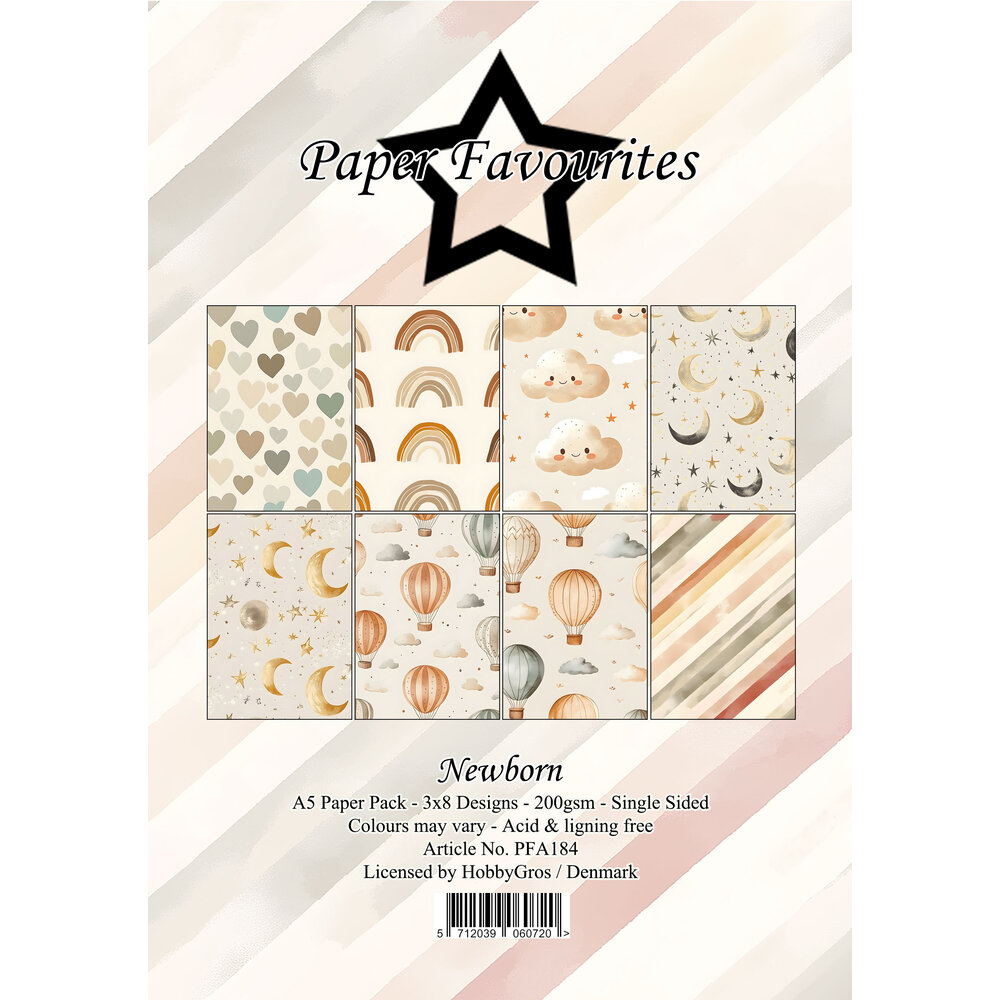 Newborn A5 Paper Pad (PFA184) - Craftlines B.V.