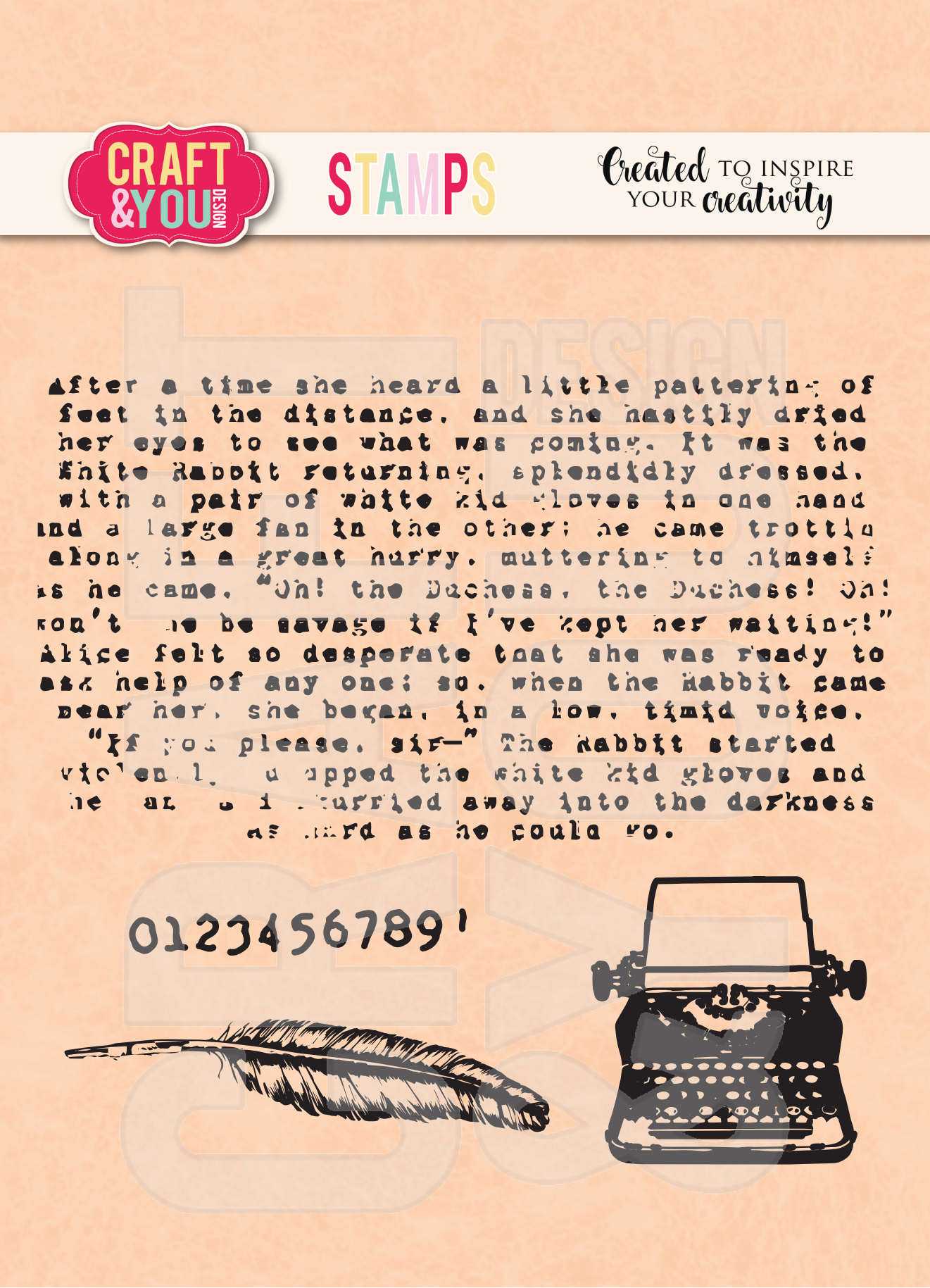 Typewriter Stamps (CS049) - Craftlines B.V.