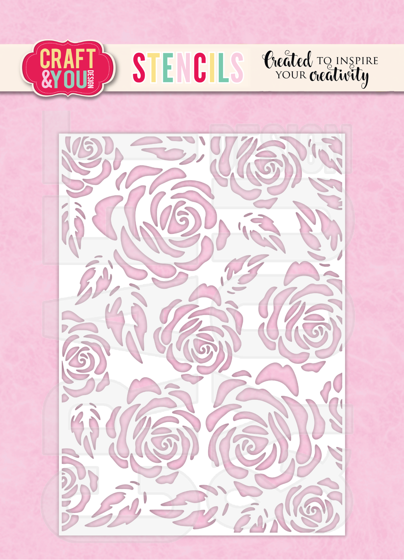 Big Roses A6 Stencil (SC010) - Craftlines B.V.