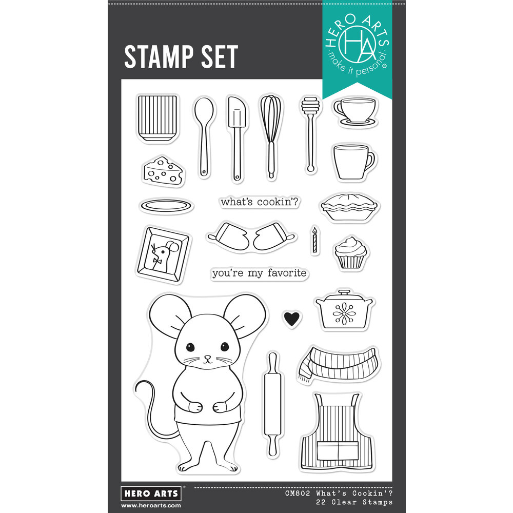 Retro Kitchen What's Cookin'? Clear Stamps (CM802) - Craftlines B.V.