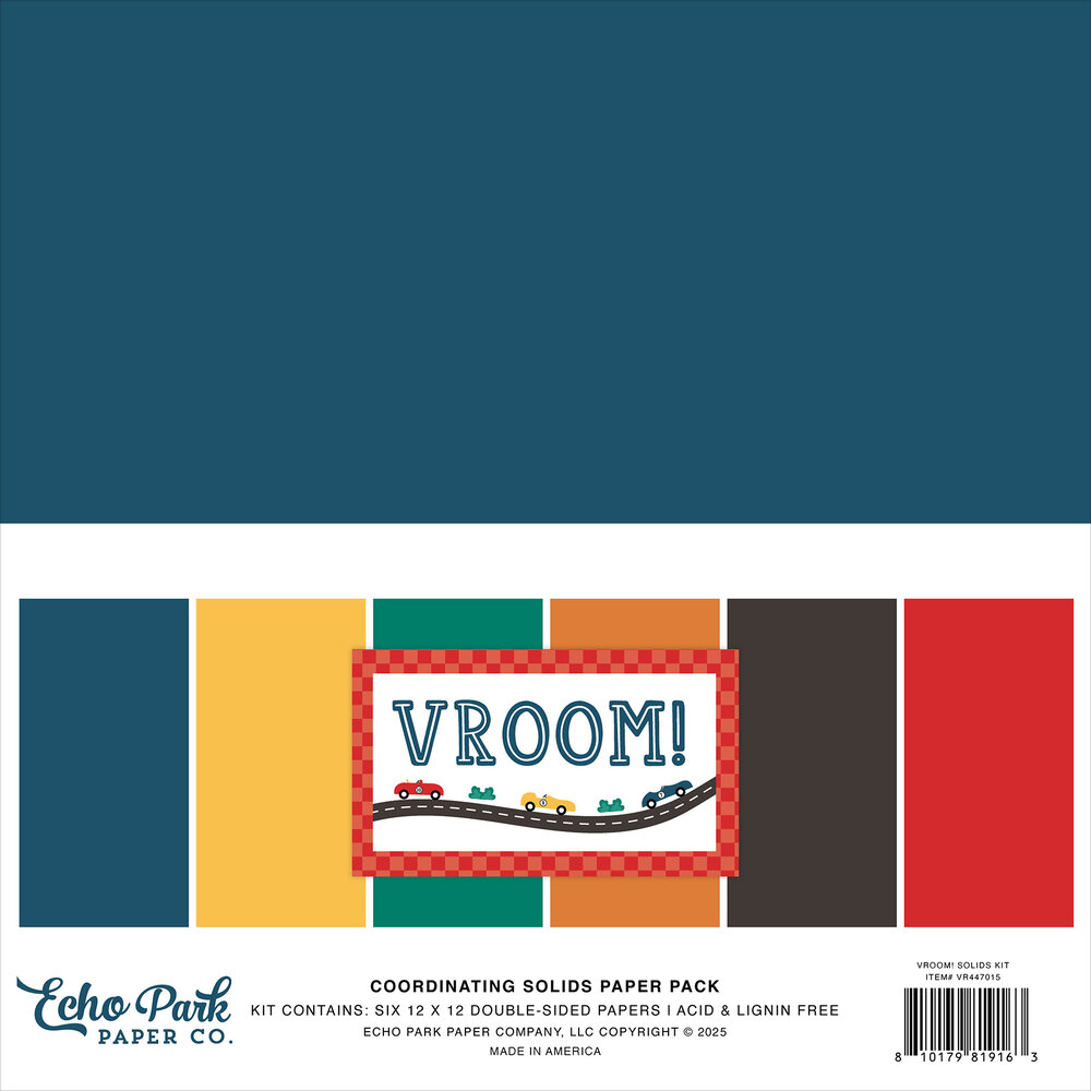 Vroom! 12x12 Inch Coordination Solids Paper Pack (VR447015 ...