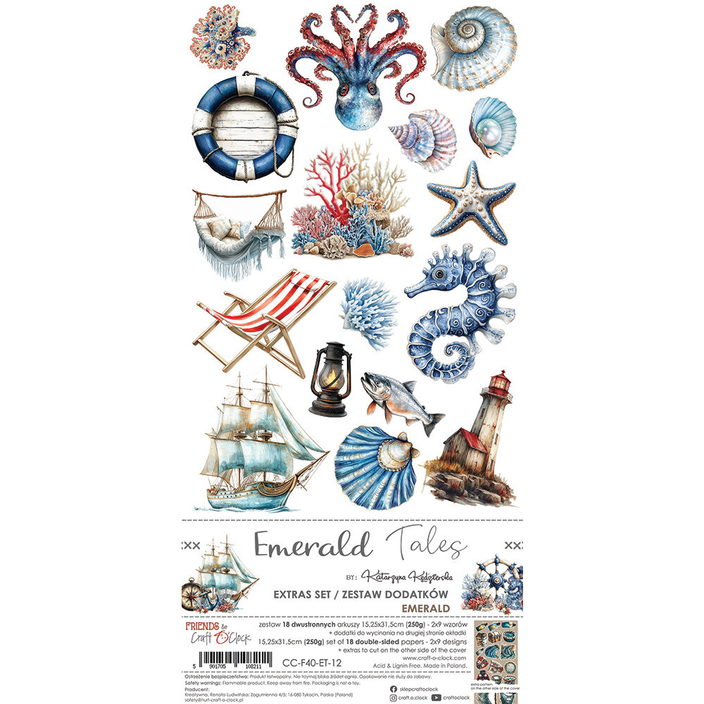 Emerald Tales Extras Set Emerald (CC-F40-ET-12) - Craftlines B.V.