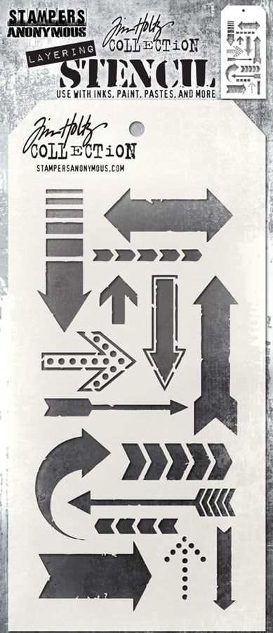 Arrows Tim Holtz Layering Stencil (THS025) - Craftlines B.V.