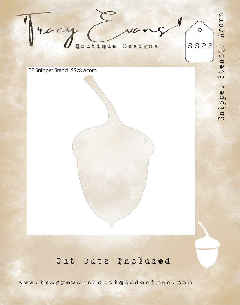 Acorn 4x4 Inch Snippet Stencil (SS028) - Craftlines B.V.