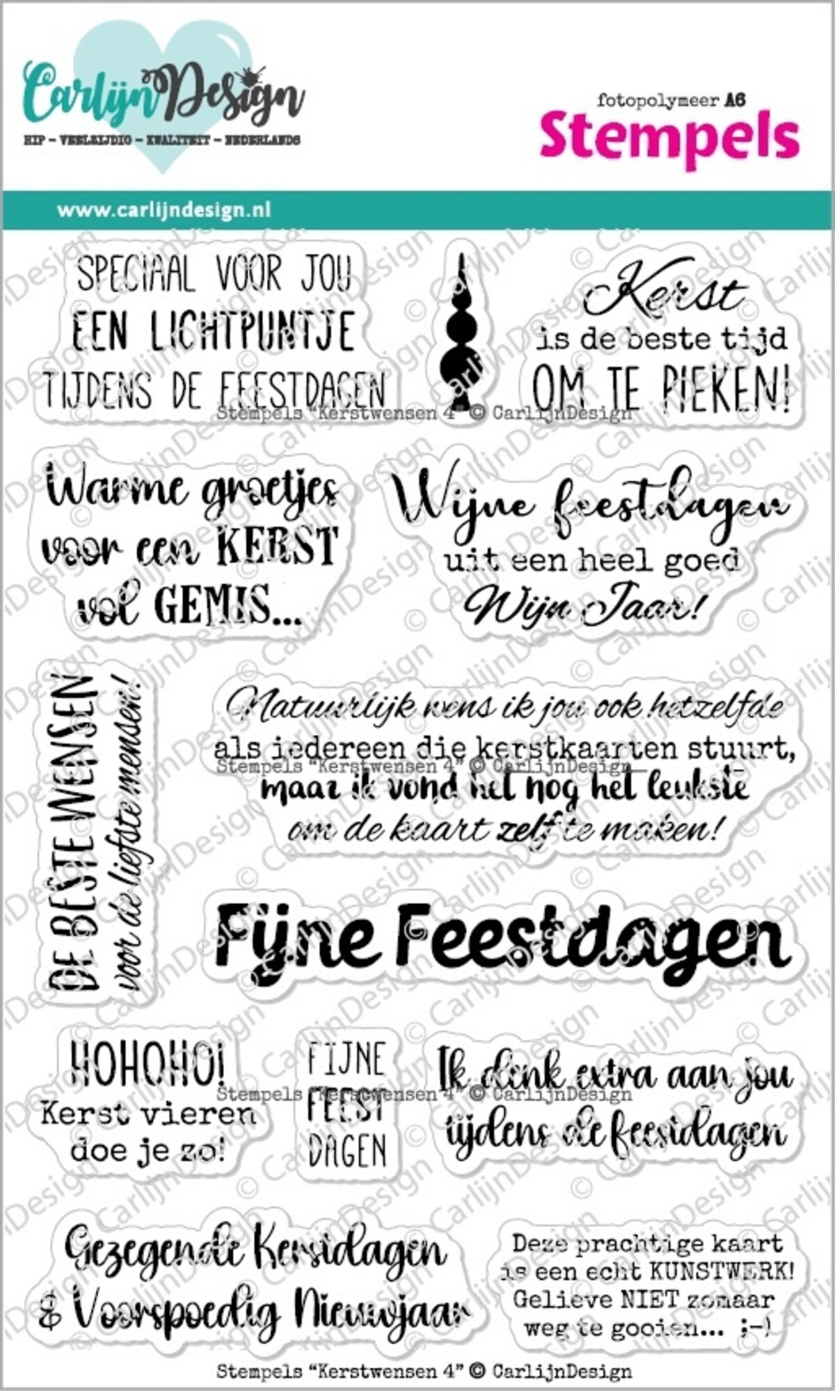 Stempels Kerstwensen 4 (CDST-0150) - Craftlines B.V.