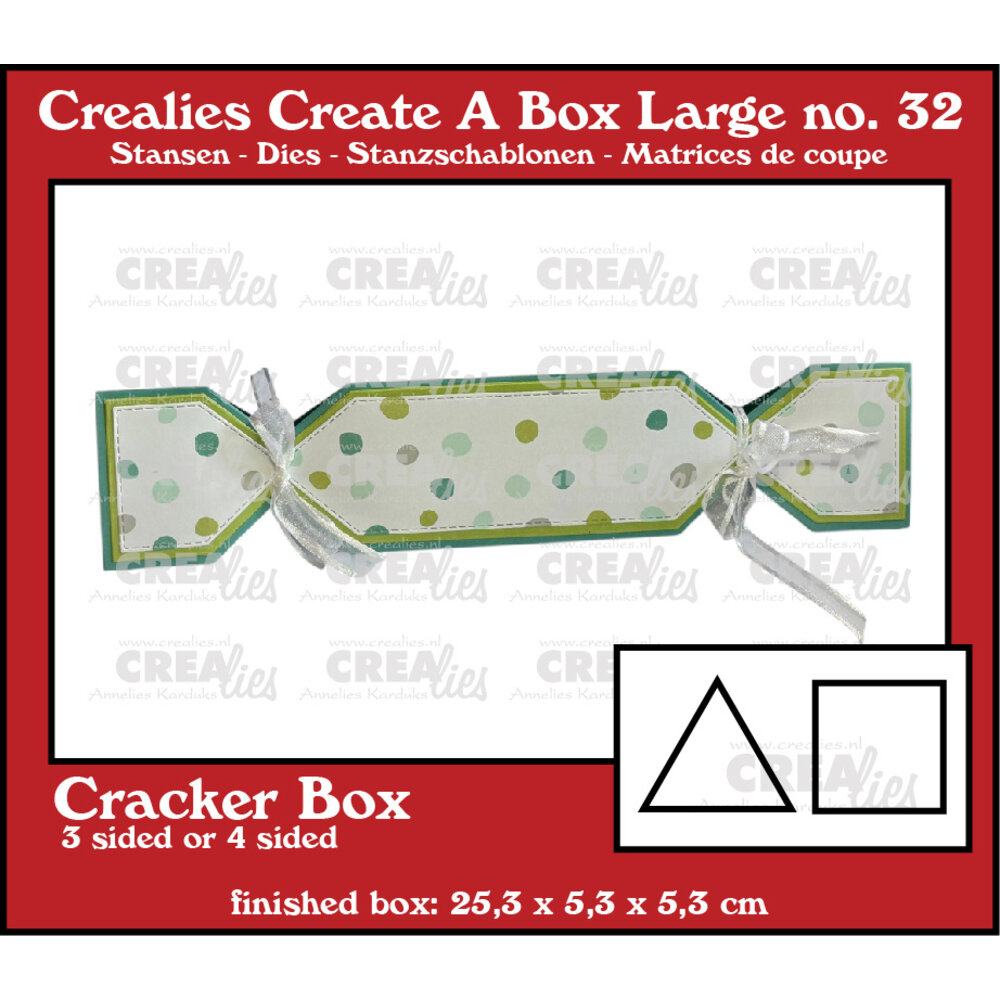 Create A Box Large Dies Crackerbox (3 & 4 sides) (CCABL32) - Craftlines ...
