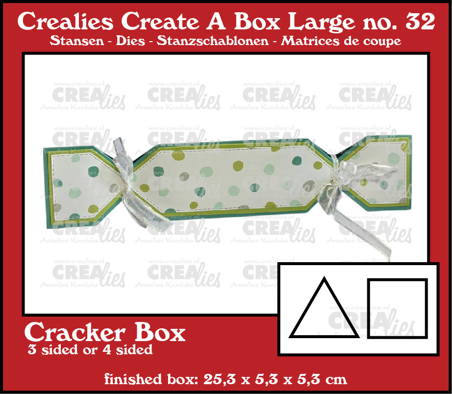 Create A Box Large Dies Crackerbox (3 & 4 sides) (CCABL32) - Craftlines ...