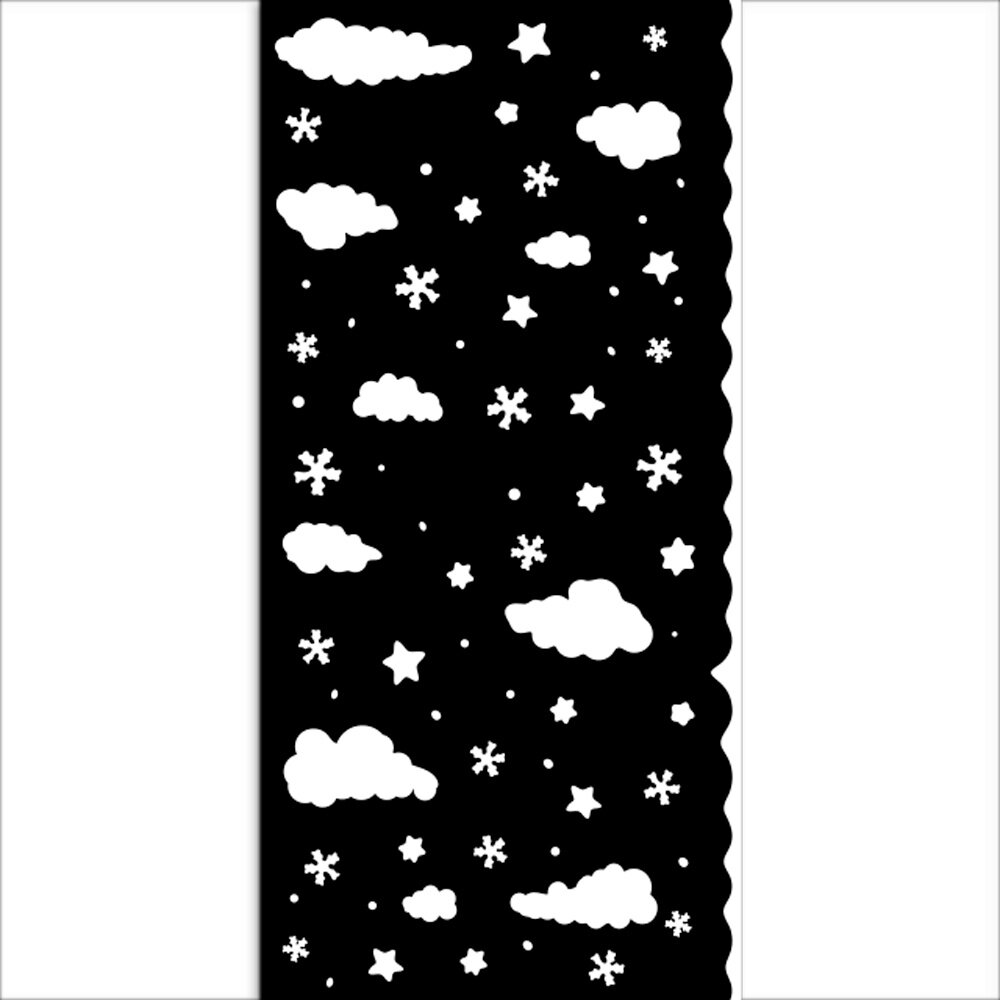 Candy Christmas Thick Stencil 12x25cm Clouds (KSTDL124) - Craftlines B.V.