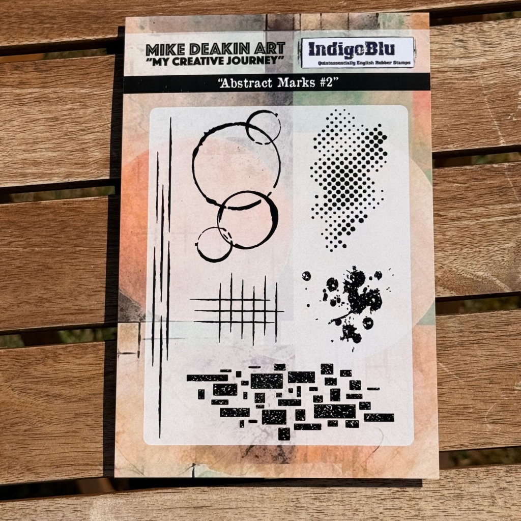 Abstract Marks #2 A6 Red Rubber Stamp (IND1407) - Craftlines B.V.