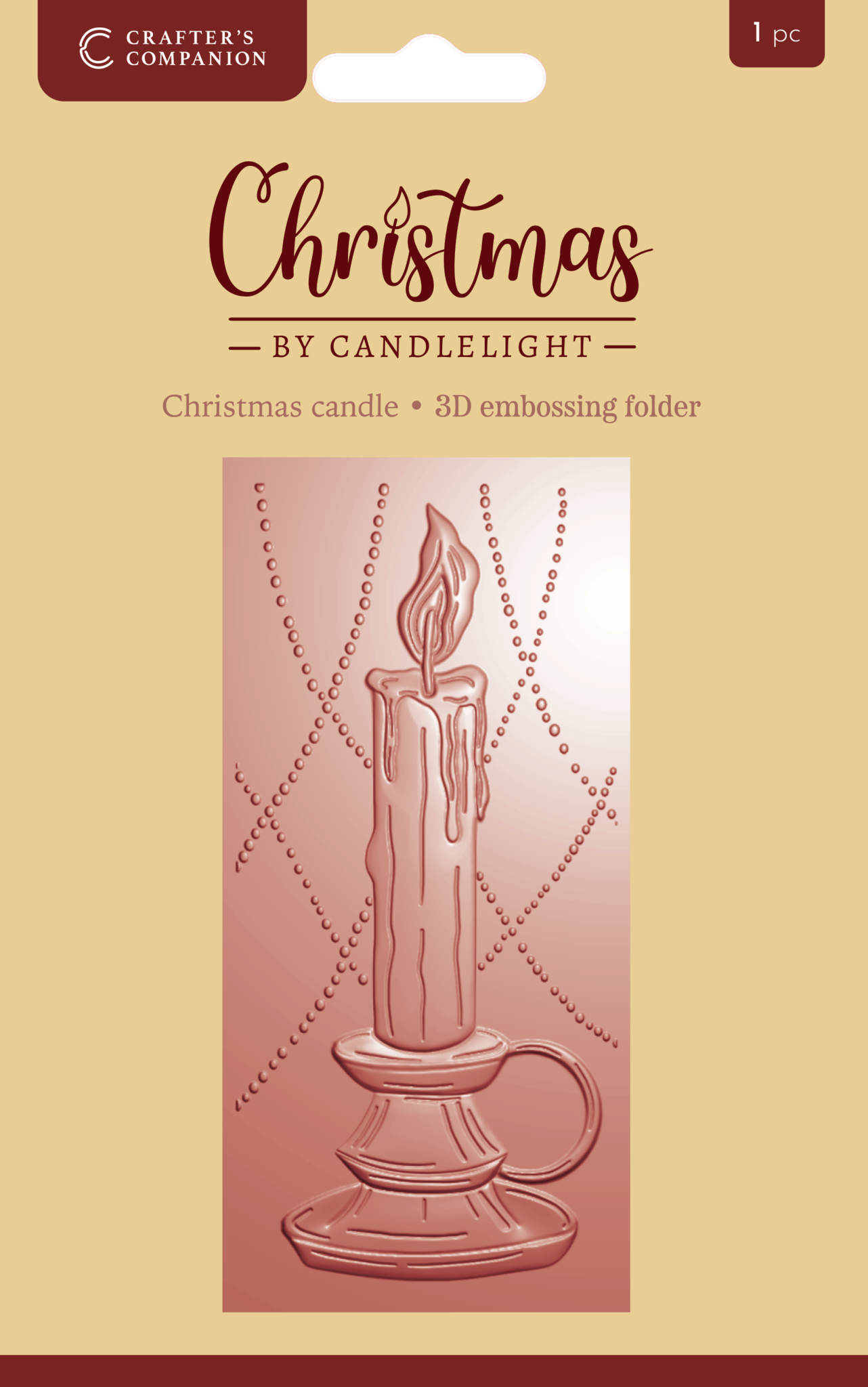 Christmas by Candlelight 3D Embossing Folder Christmas Candle (CBC-EF2 ...