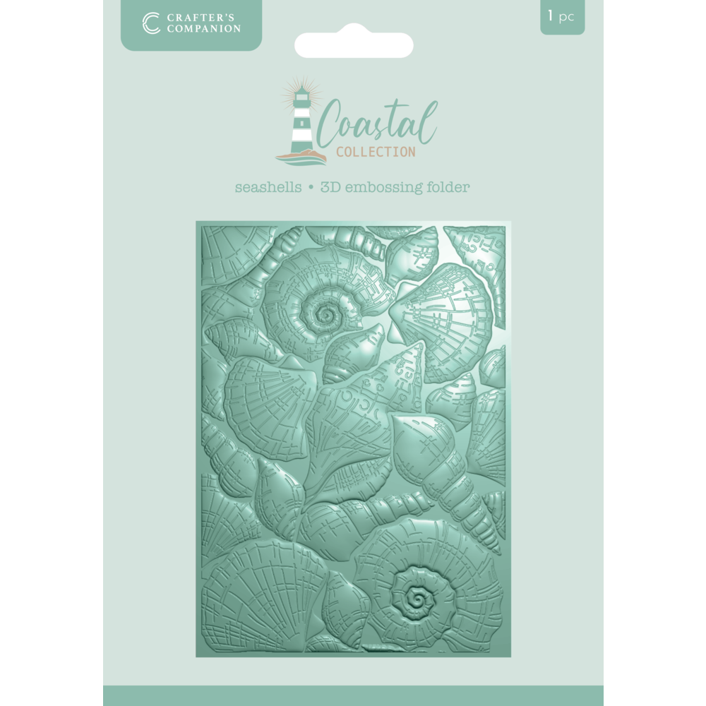 Coastal 3D Embossing Folder Seashells (CC-CO-3D-EF5-SESH) - Craftlines B.V.