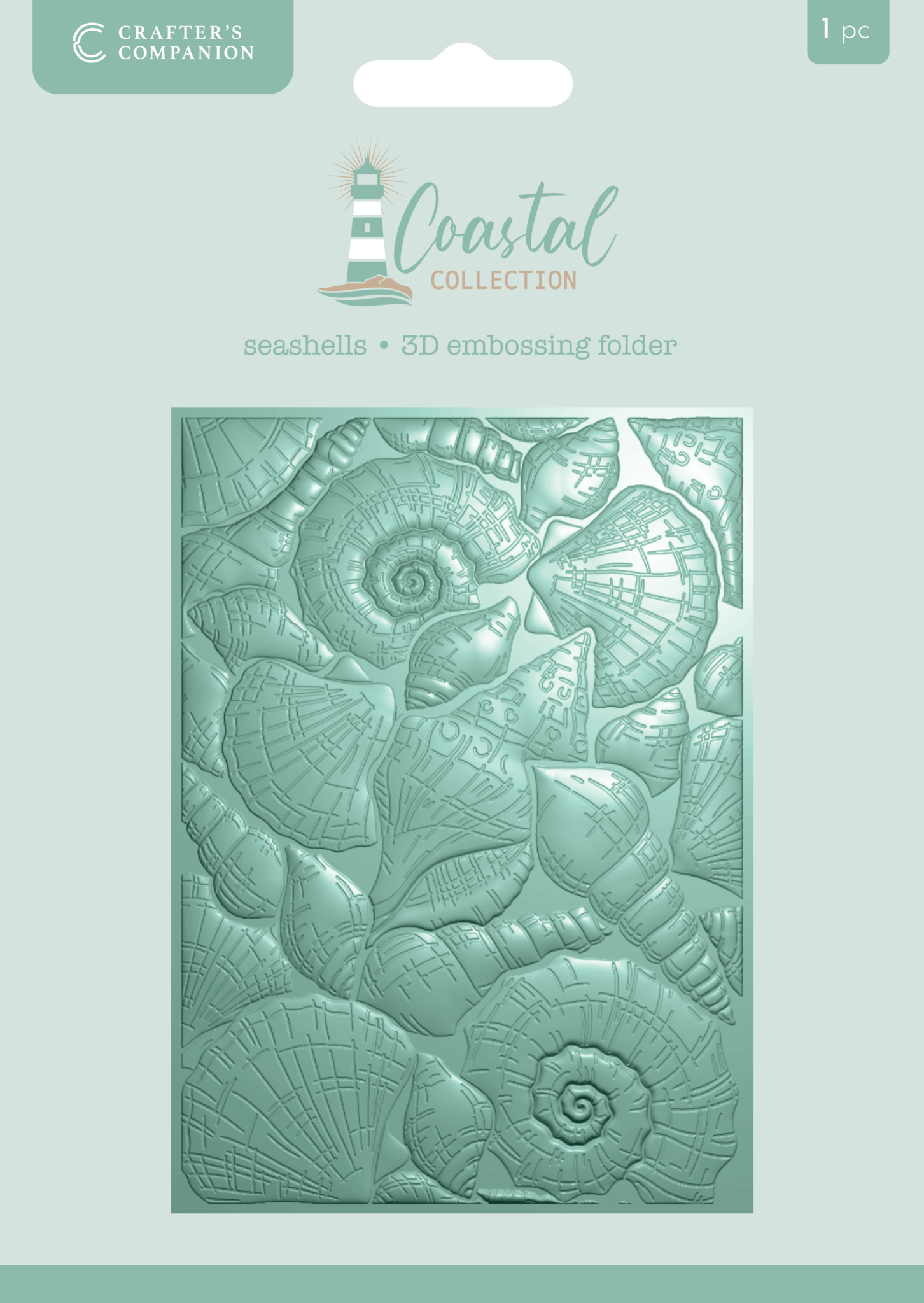 Coastal 3D Embossing Folder Seashells (CC-CO-3D-EF5-SESH) - Craftlines B.V.