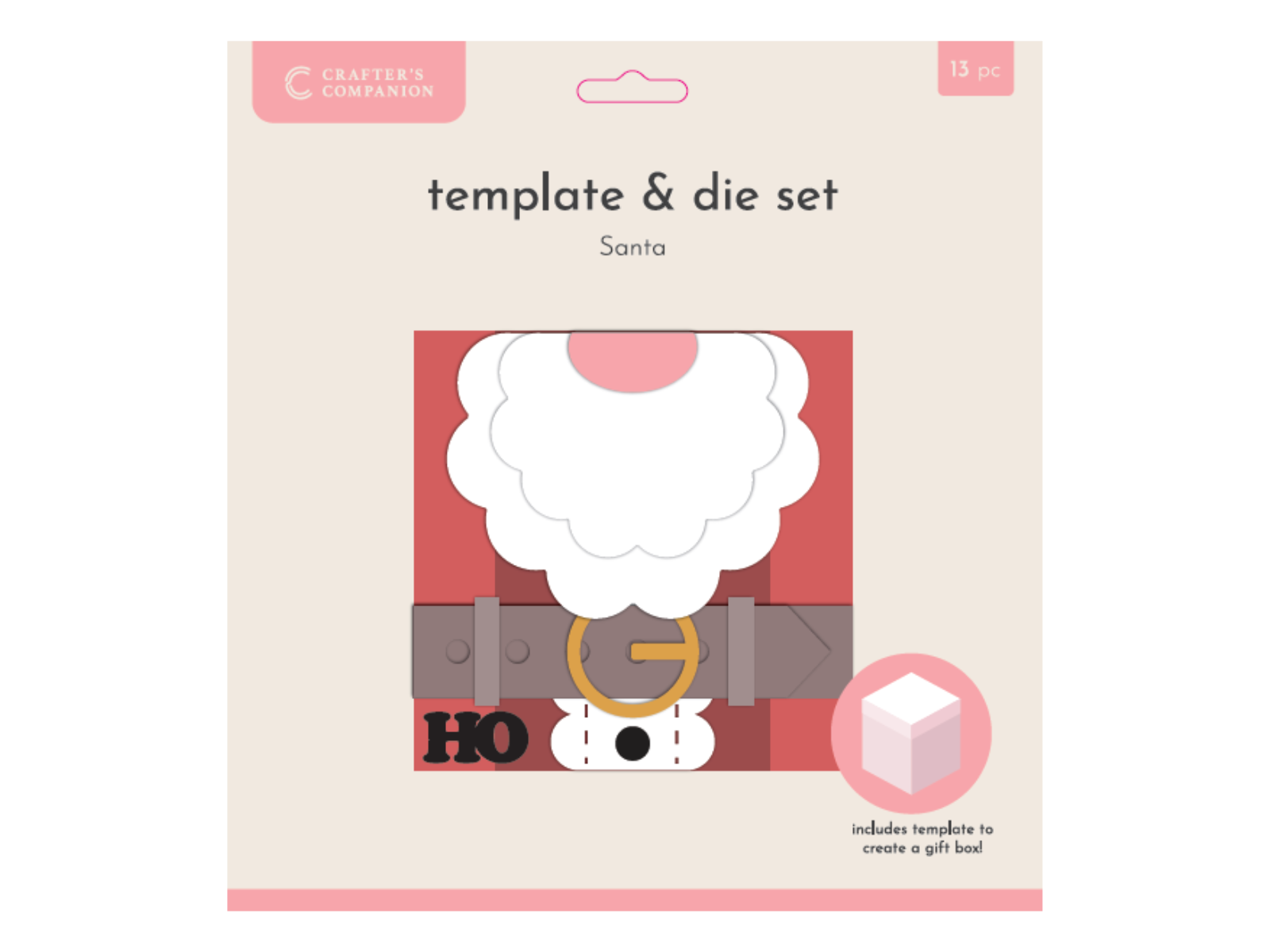 Santa Card Metal Die Template Santa (CC-MD-TEMP-SANT) - Craftlines B.V.