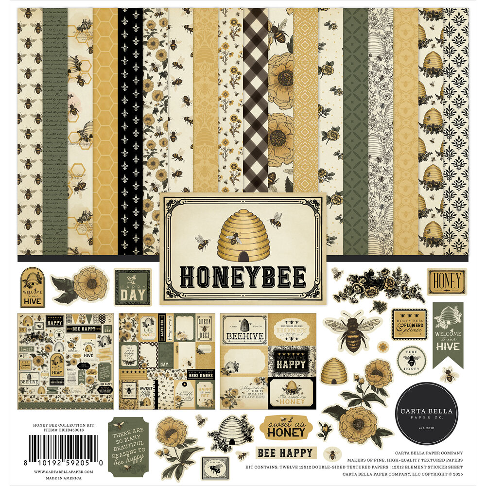 Honey Bee 12x12 Inch Collection Kit (CBHB450016) - Craftlines B.V.