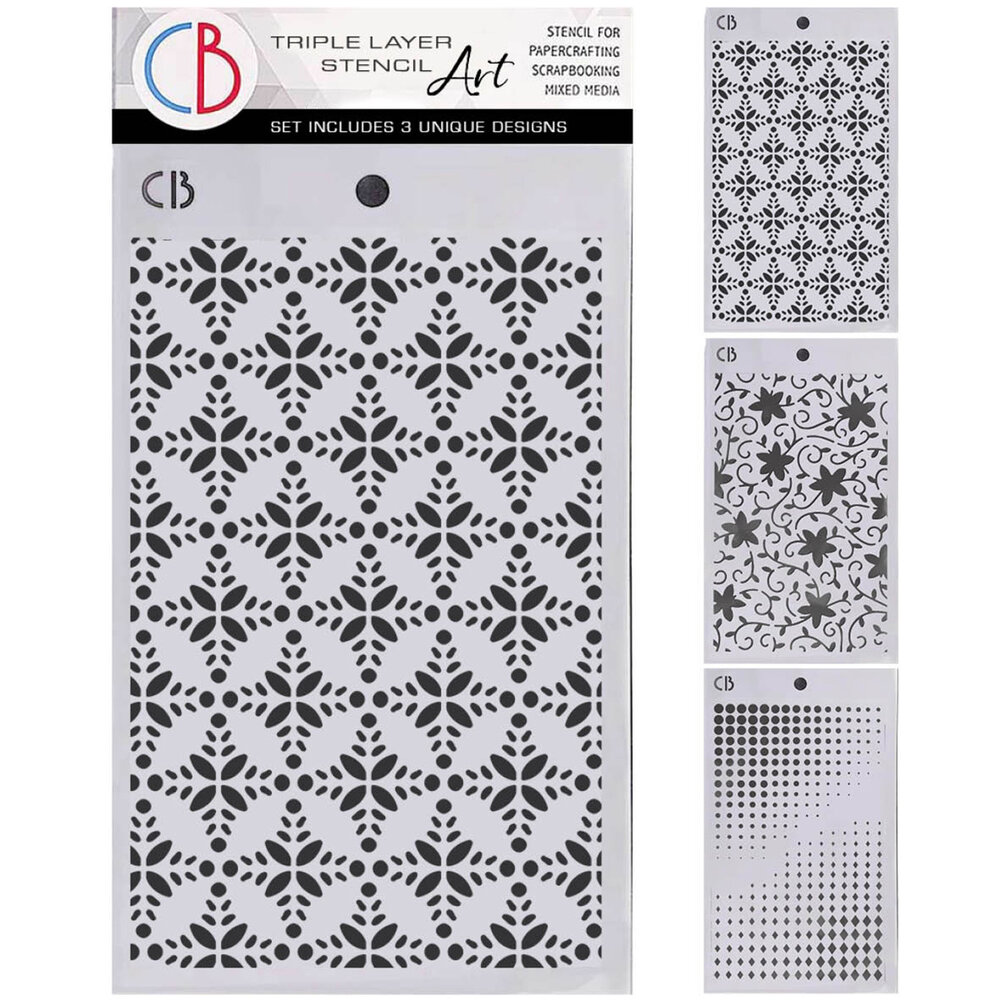 Winter Season 5x8 Inch Stencil Mix Triple Layer Set (MSX001 ...