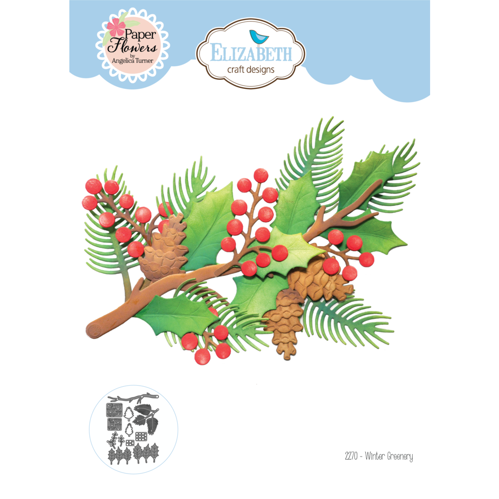 Festive Holly Die Winter Greenery (2270) - Craftlines B.V.