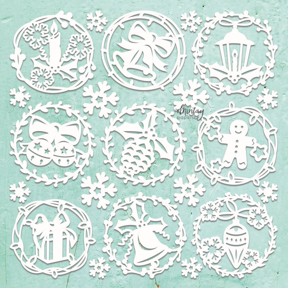 Chippies Decor 12x12 Inch Xmas Decors (MT-CHIP2-D109) - Craftlines B.V.