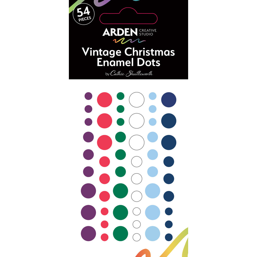 Vintage Christmas Enamel Dots (54pcs) (ACSED0002) - Craftlines B.V.