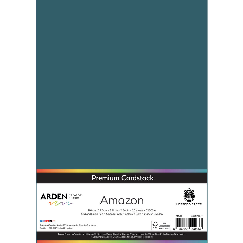 Premium Cardstock A4 Amazon (20 sheets) (ACSCP0047) - Craftlines B.V.
