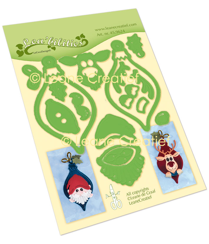 Lea'bilitie Cut and Embossing Die Ornament Santa & Reindeer (45.9624 ...
