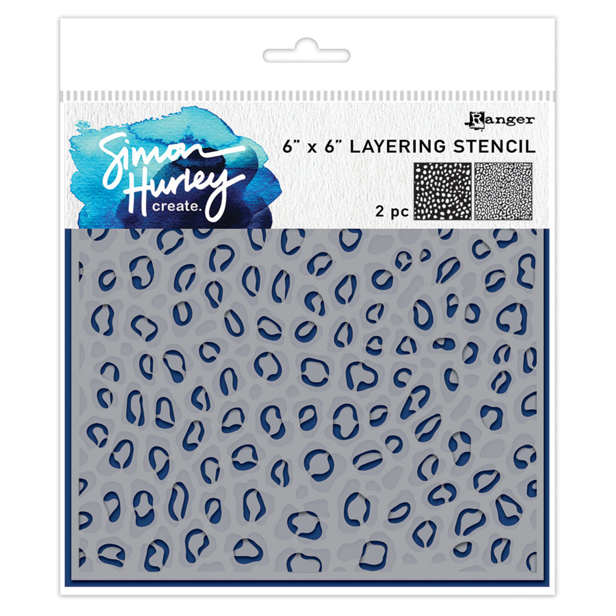 Simon Hurley create. Stencils 6x6 Inch Leopard 2 (HUS91691) - Craftlines B.V.