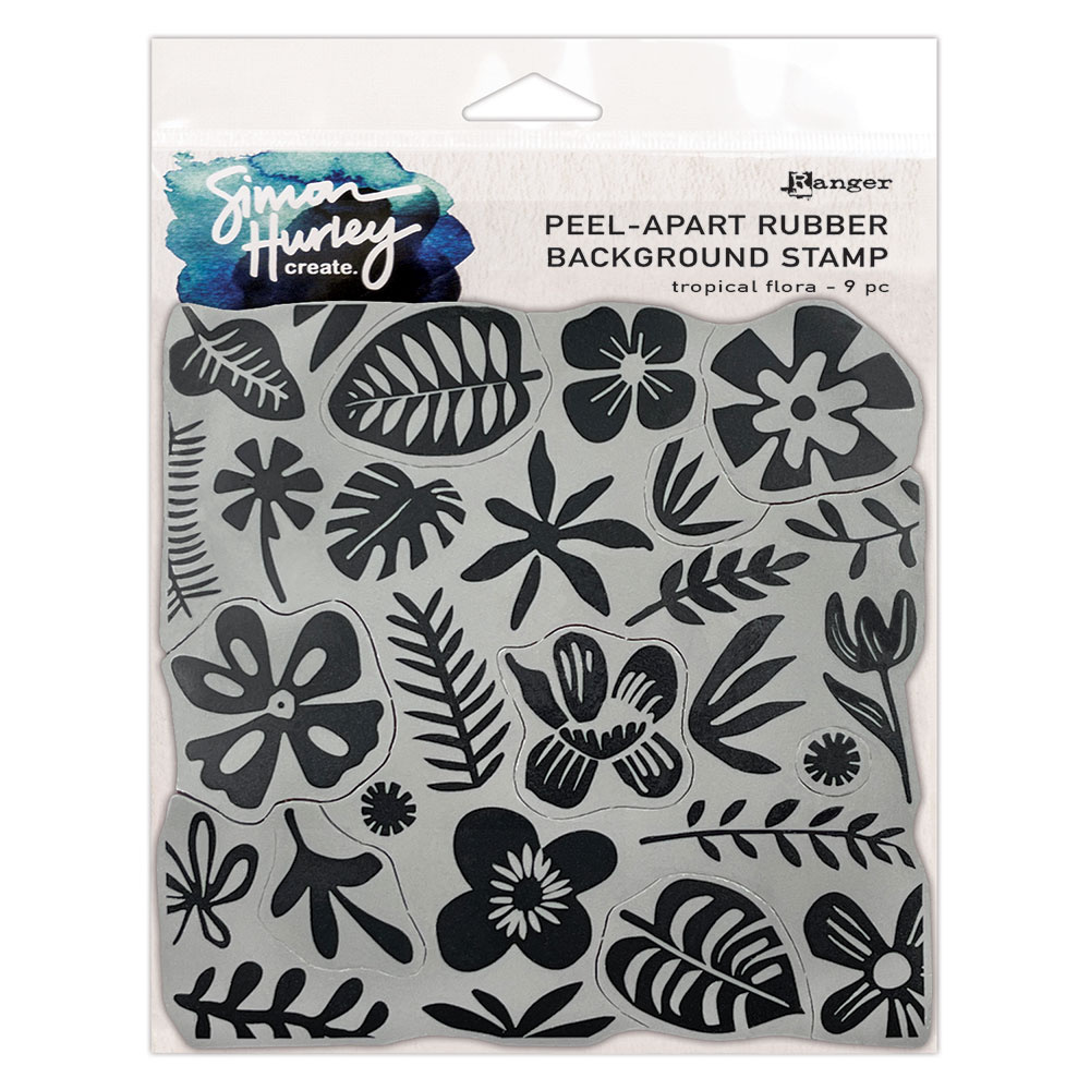Simon Hurley create. Background Stamp 6x6 Inch Tropical Flora (Peel ...