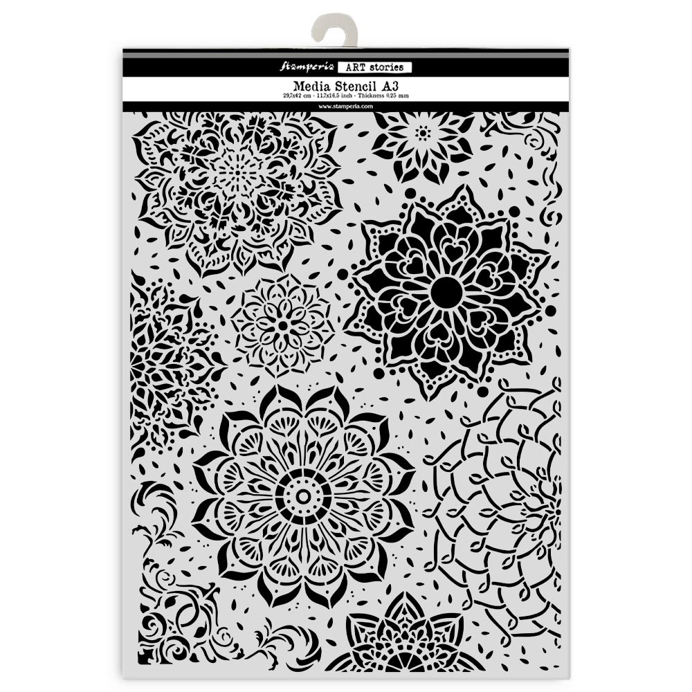 Art Stories A3 Big Stencil Mandala (KSTDA3007) - Craftlines B.V.