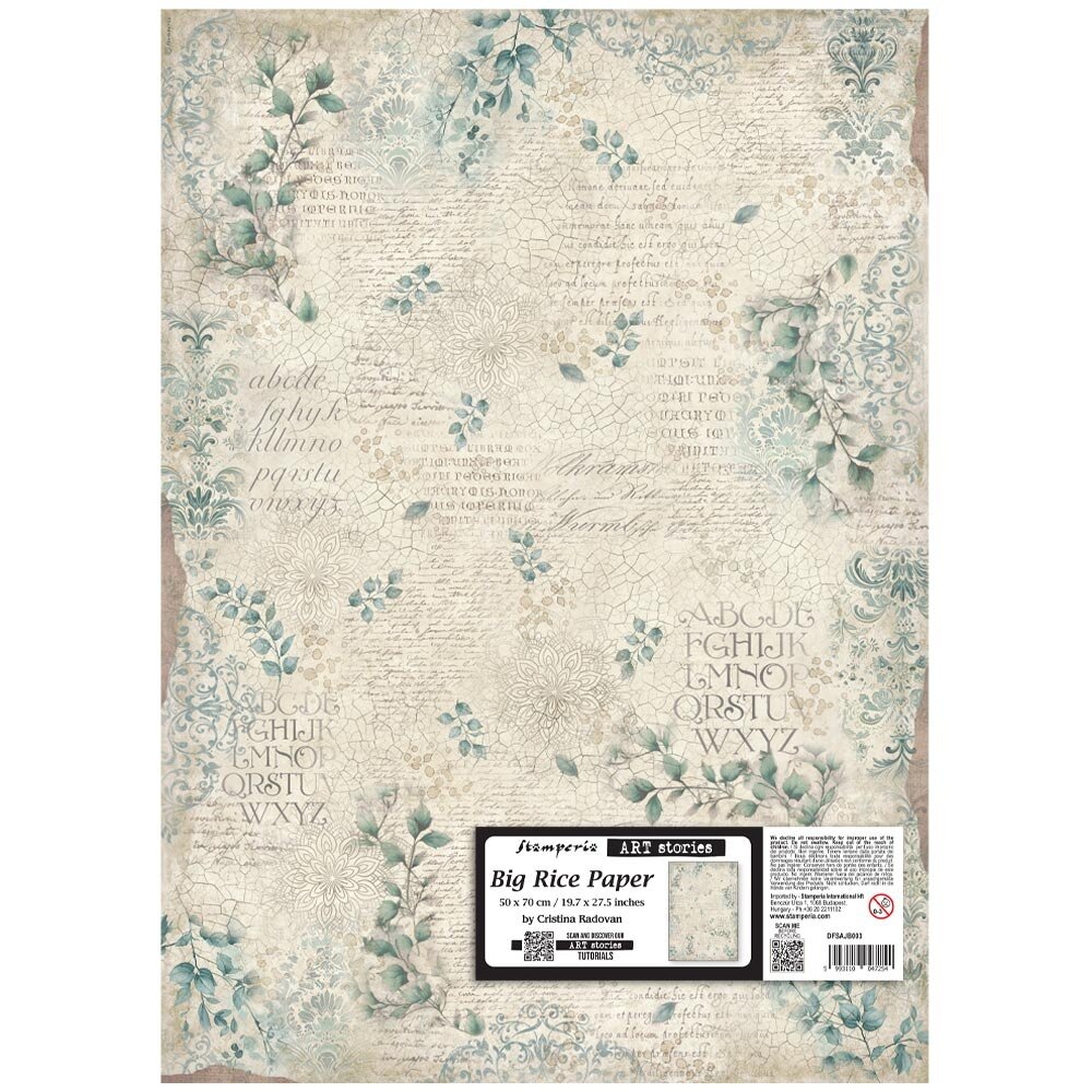 Art Stories 50x70cm Big Rice Paper Leaves Pattern (DFSAJB003 ...