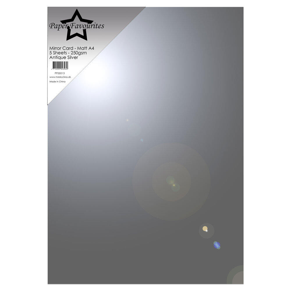 Antique Silver A4 Mirror Card Glossy 250gsm (5pcs) (PFSS113 ...