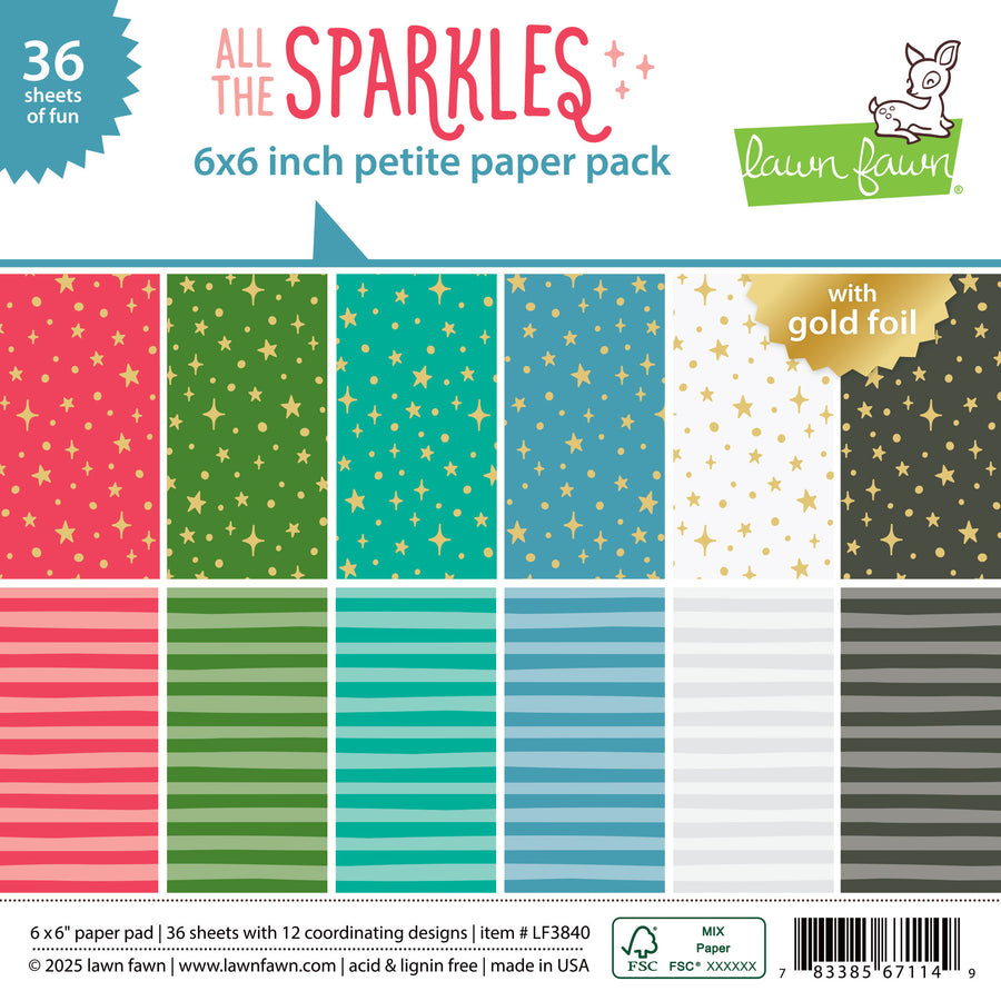All The Sparkles 6x6 Inch Petite Paper Pack (LF3840) - Craftlines B.V.