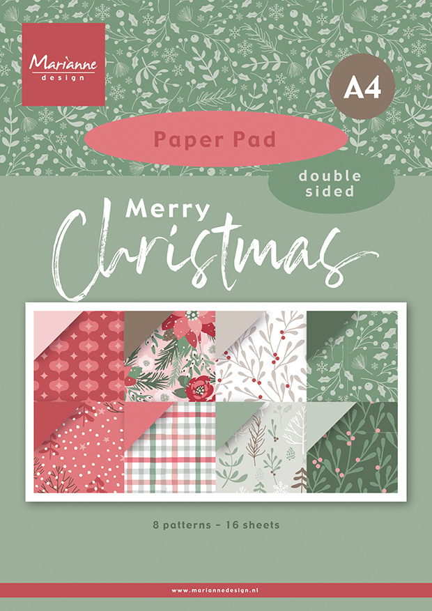 Merry Christmas A4 Paper Pad (PK9217) - Craftlines B.V.