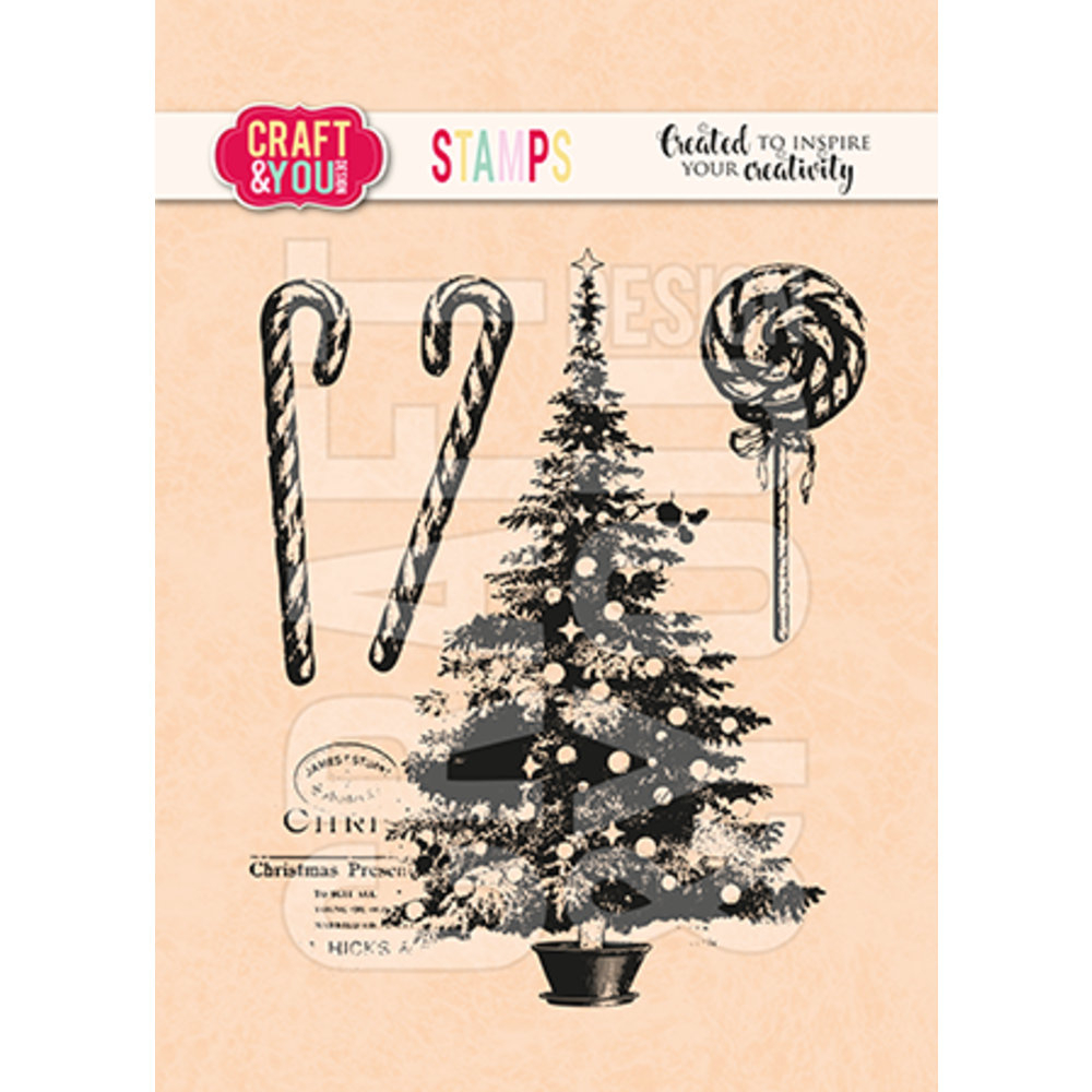 Christmas Tree Stamps (CS053) - Craftlines B.V.