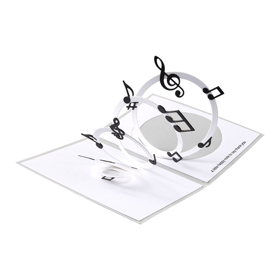 Bibi's Musical Notes Etched Dies Musical Notes & Stave Pop-Up (S5-687 ...