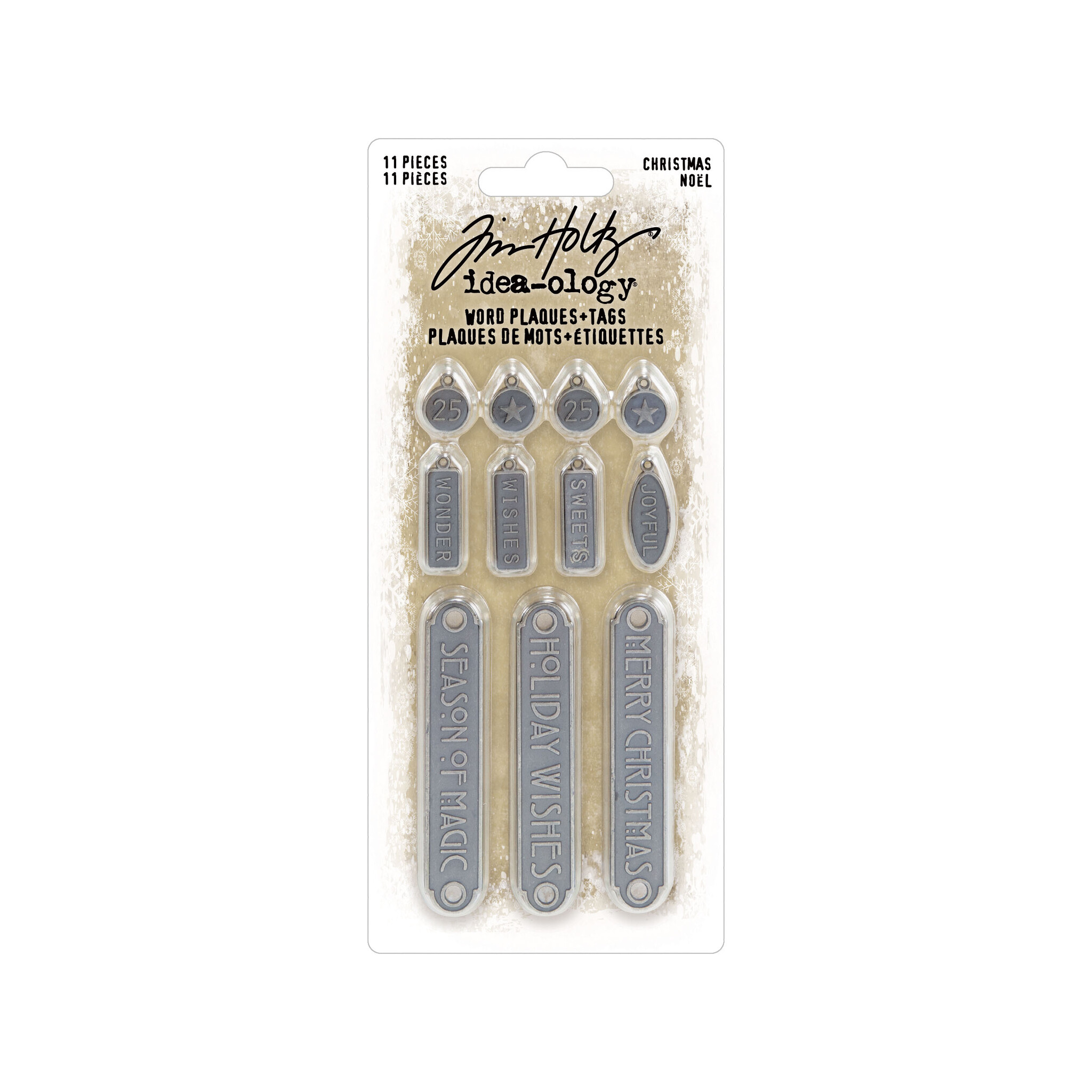 Tim Holtz Christmas Word Plaques + Tags (TH94446) - Craftlines B.V.