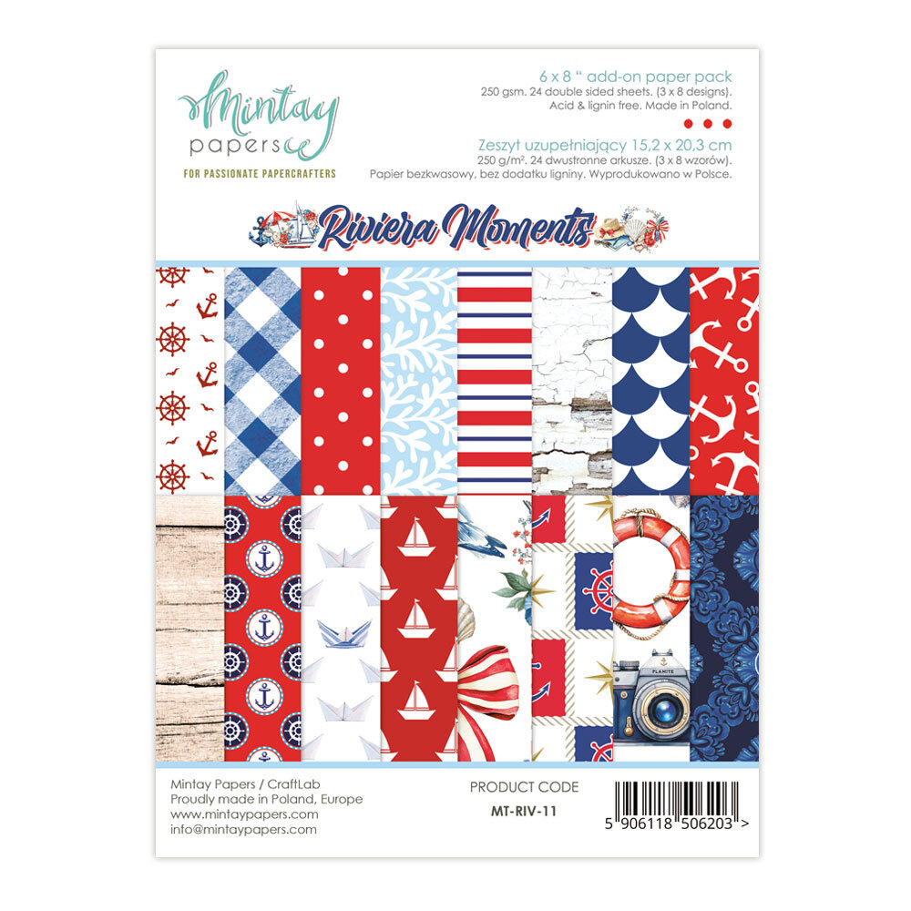 Riviera Moments 6x8 Inch Add-On Paper Pad (MT-RIV-11) - Craftlines B.V.