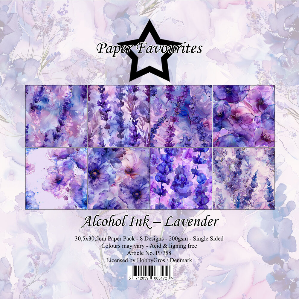 Alcohol Ink Lavender 12x12 Inch Paper Pad (PF758) - Craftlines B.V.