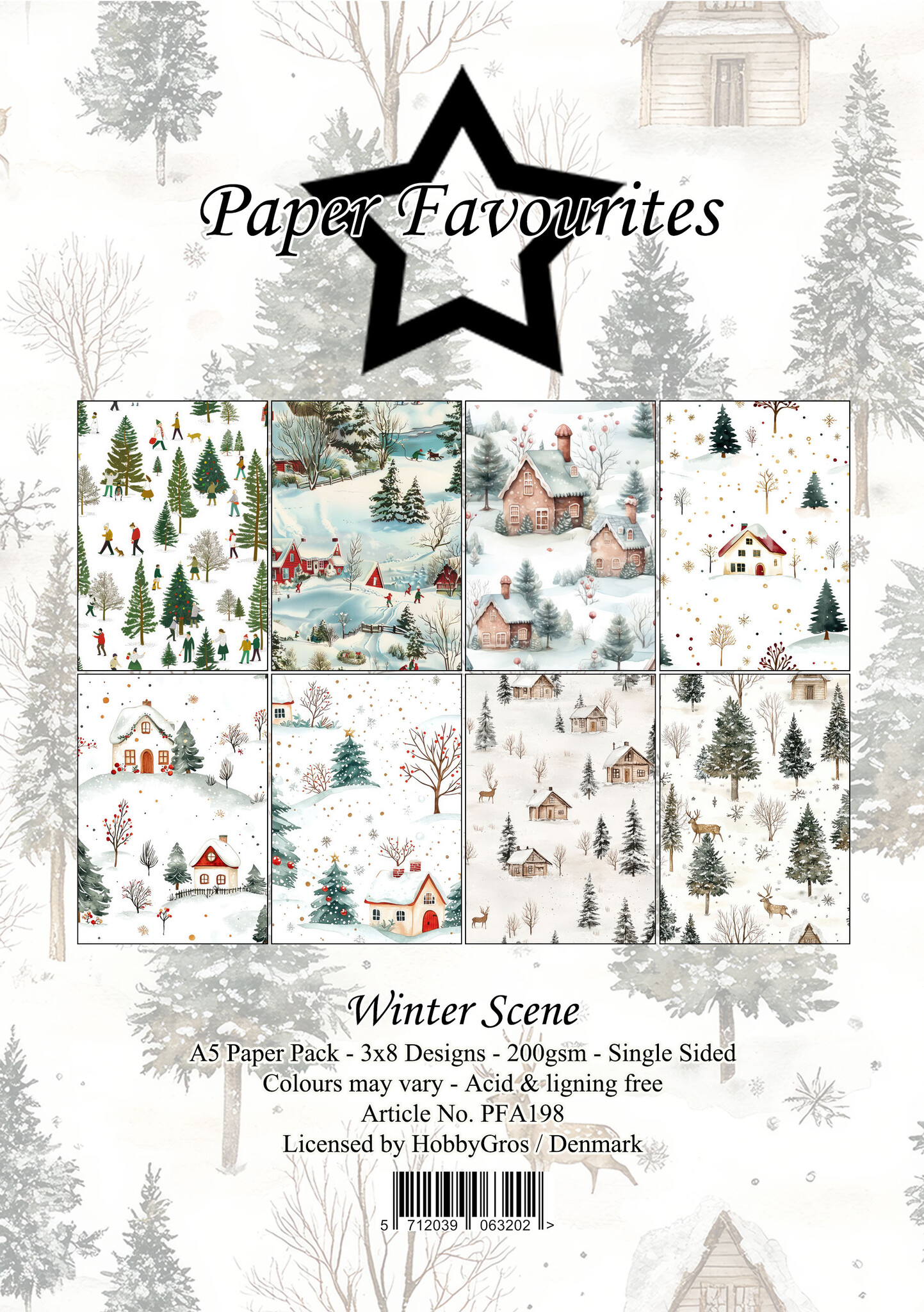 Winter Scene A5 Paper Pad (PFA198) - Craftlines B.V.
