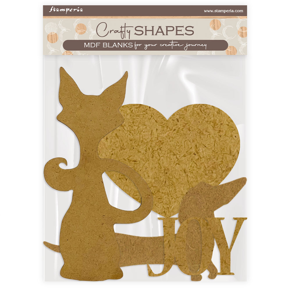 Furry Friends MDF Crafty Shapes Blanks Dog and Cat Silhouette (KLSM67 ...