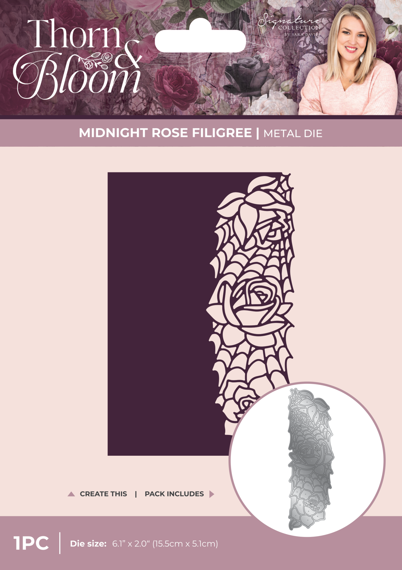 Thorn & Bloom Metal Die Edge'able Midnight Rose Filigree (SS-TB-MD-EDG ...