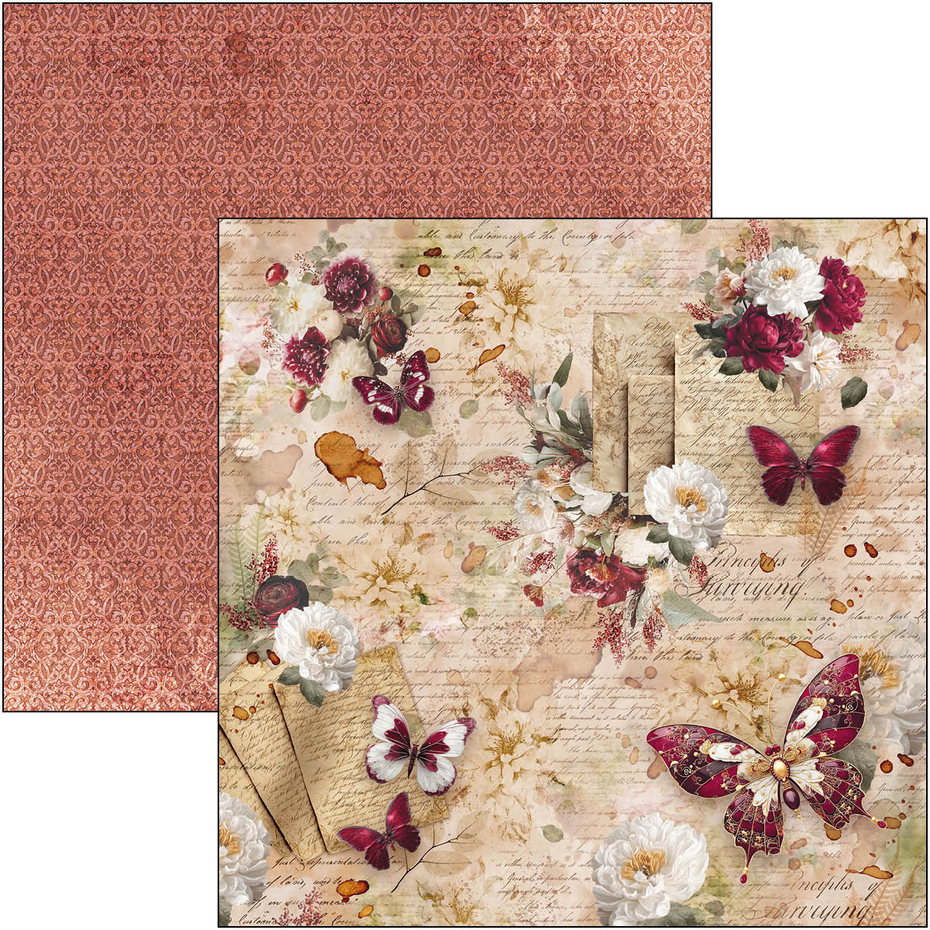 Book Lovers 12x12 Inch Patterns Pad (8pcs) (CBT091) - Craftlines B.V.