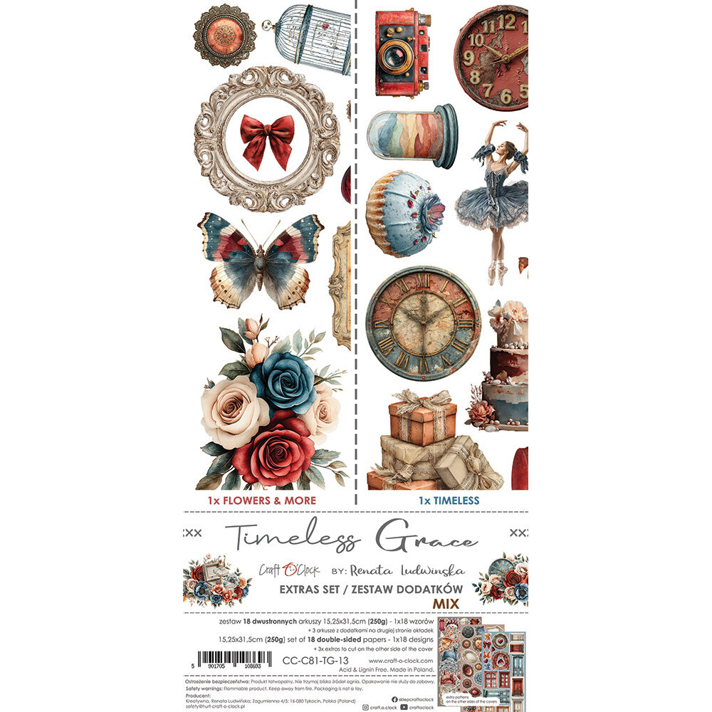 Timeless Grace Extras Set Mix (CC-C81-TG-13) - Craftlines B.V.
