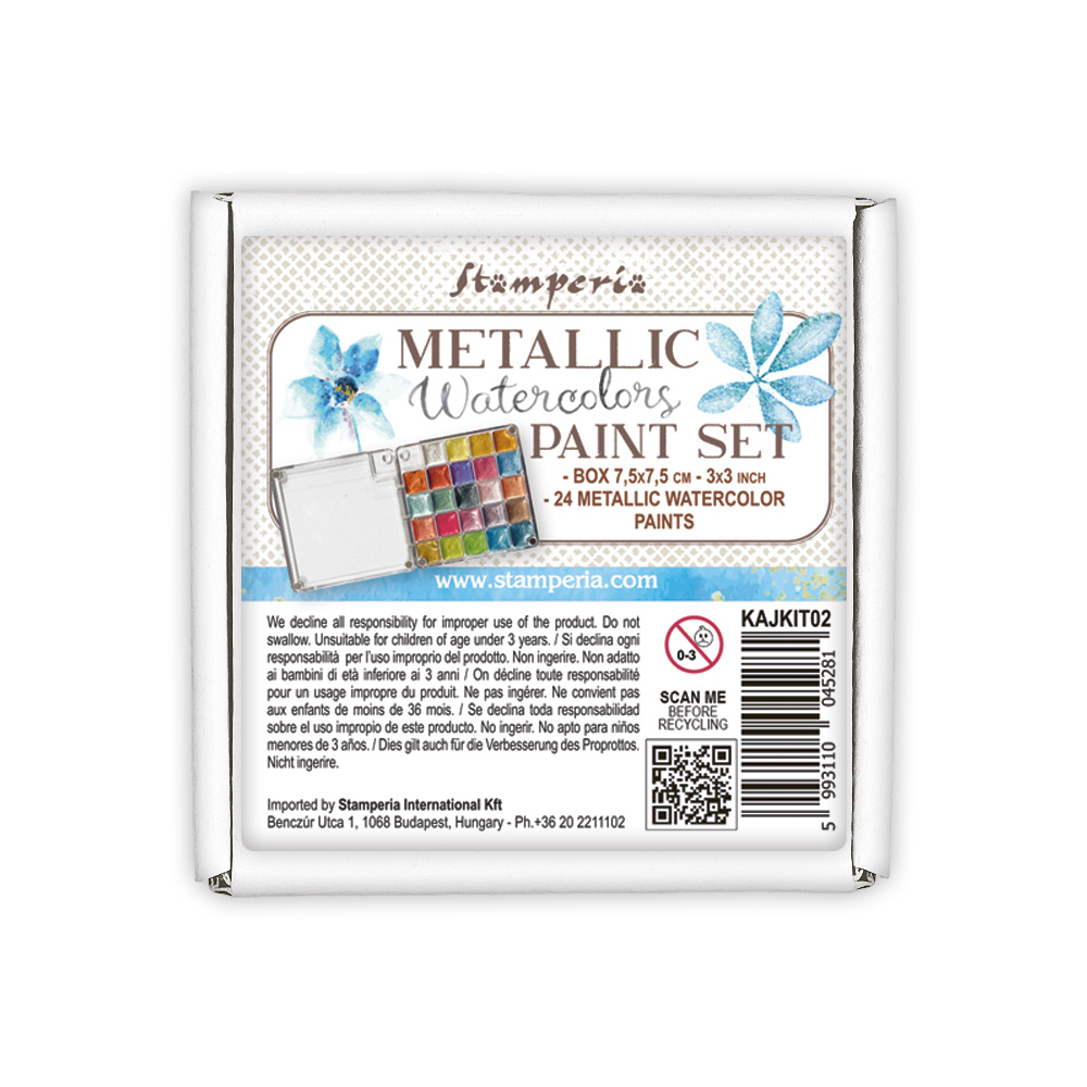 Watercolors Metallic Paint Set (24pcs) (KAJKIT02) - Craftlines B.V.